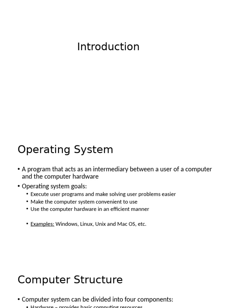 OS Unit1 Part1 | PDF