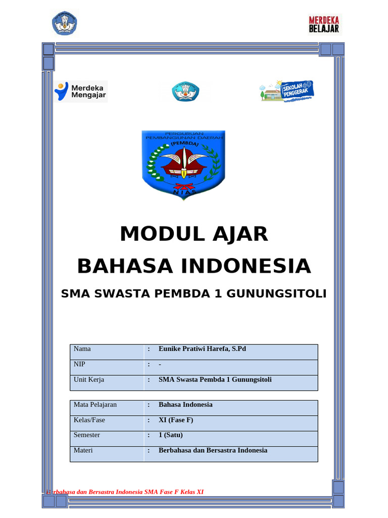 Modul Ajar BIND Bab 1 | PDF