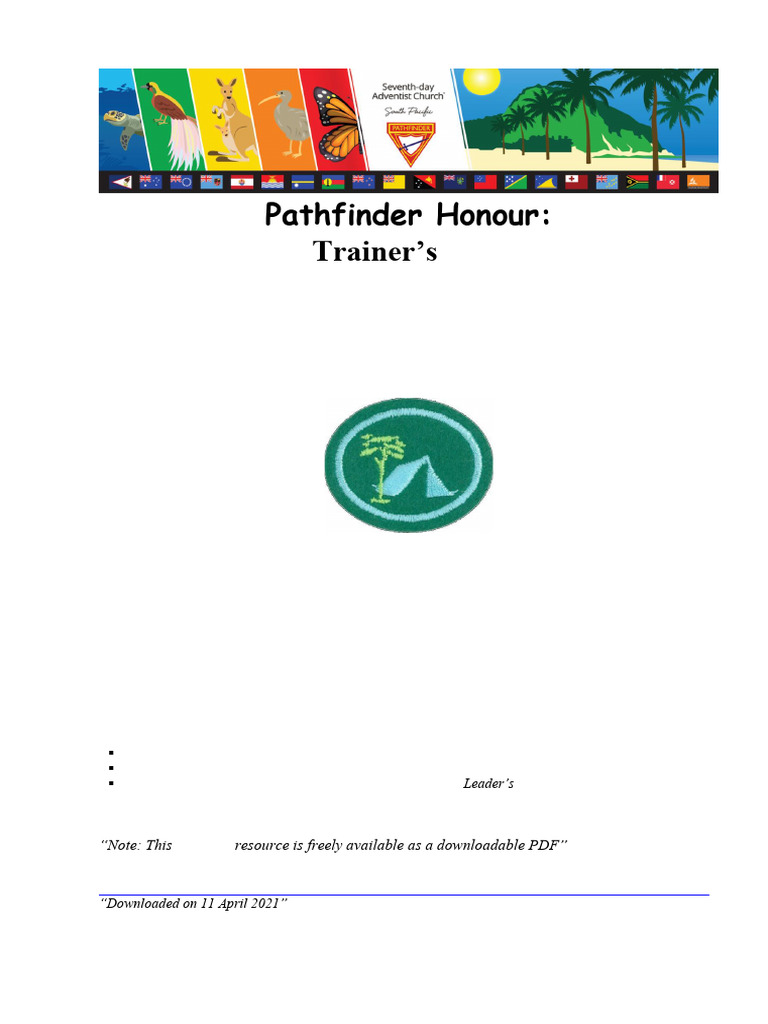 Camping Skills 1 Honour Trainer S Notes | PDF