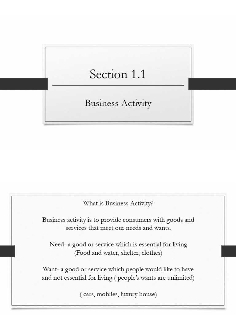Business Study Chapter 1 | PDF | Goods | Factors Of Production
