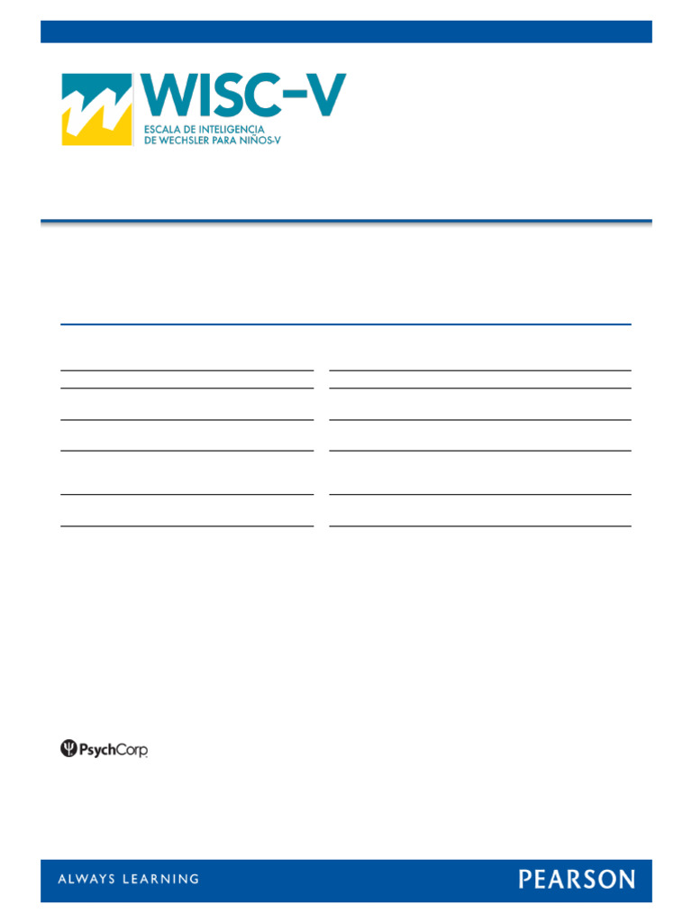 WISC-V ES - Informe Juan Carlos Paracuellos Julio 2023 | PDF