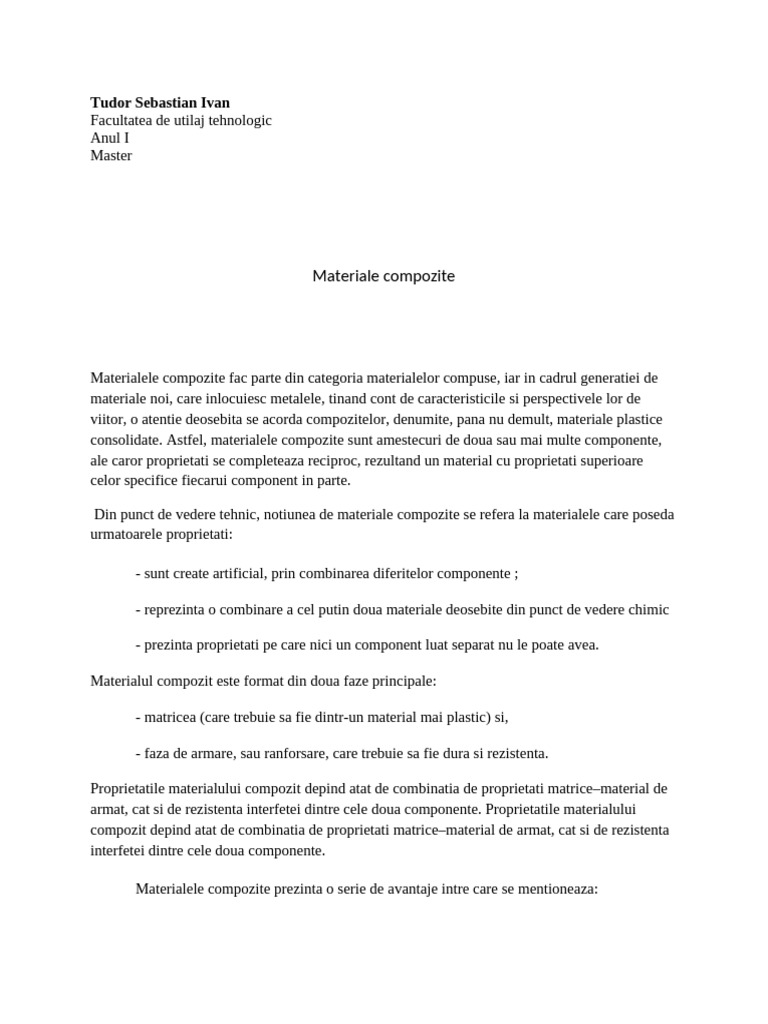 Materialele Compozite | PDF