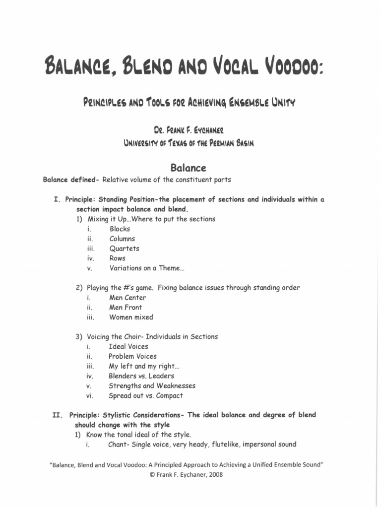 4057 160111 Balance and Blend Handout | PDF