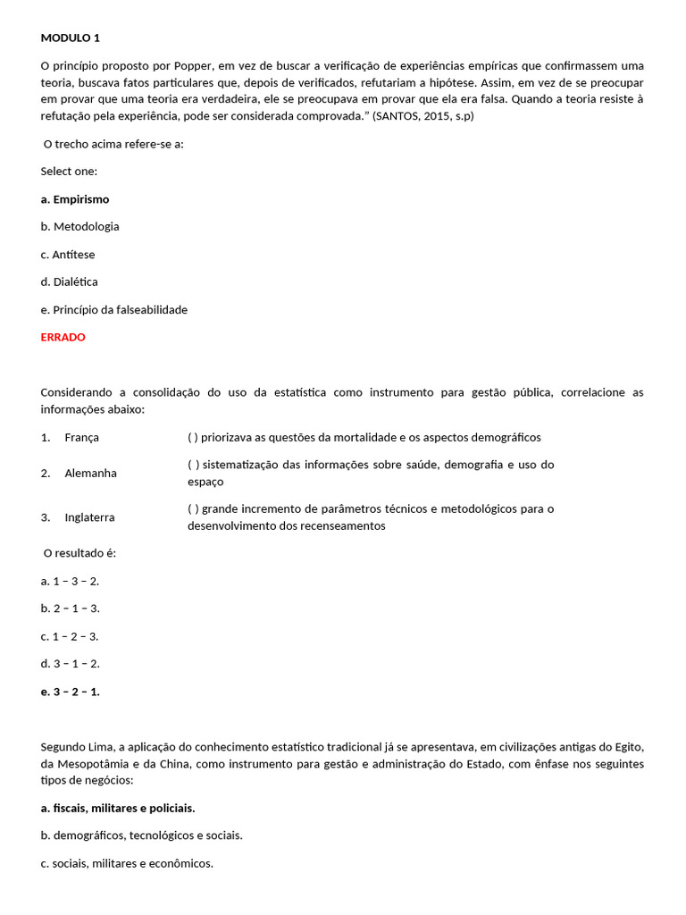 testes de final de modulo | PDF