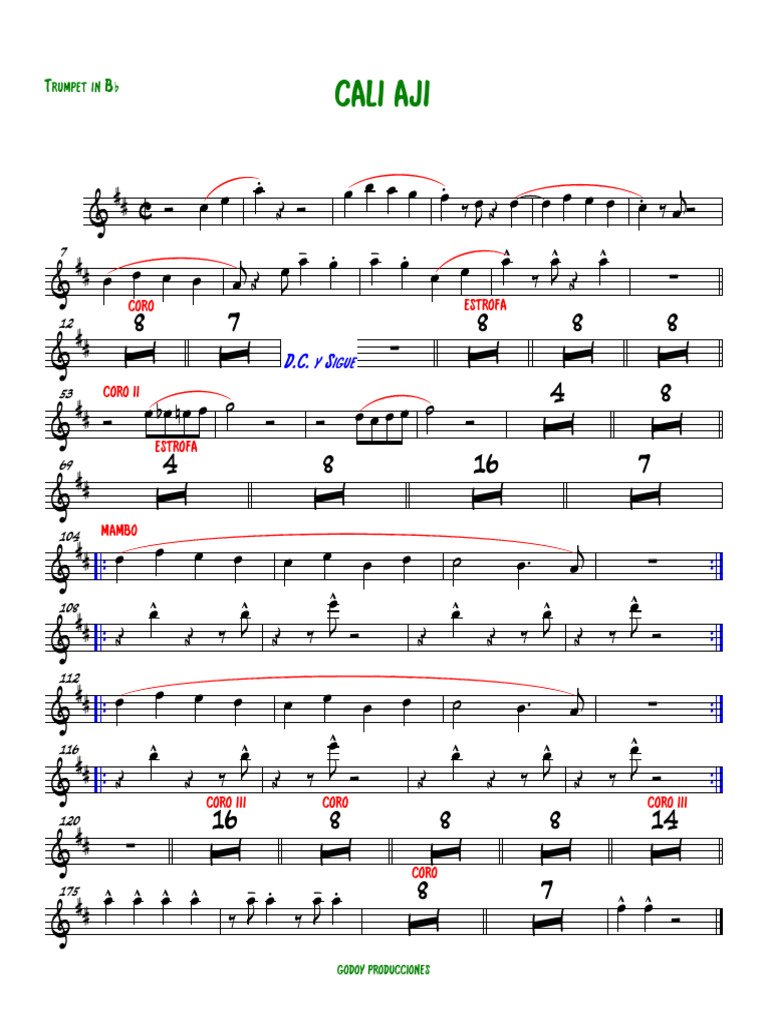 Cali Aji - Trumpet in BB | PDF