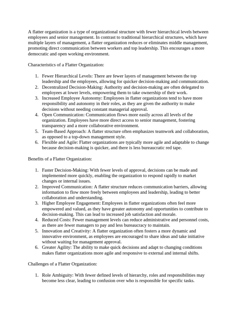 Flatter Organization | PDF