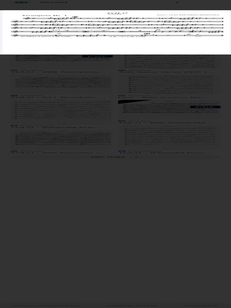 Tolu Partitura Trompeta - Buscar Con Google | PDF