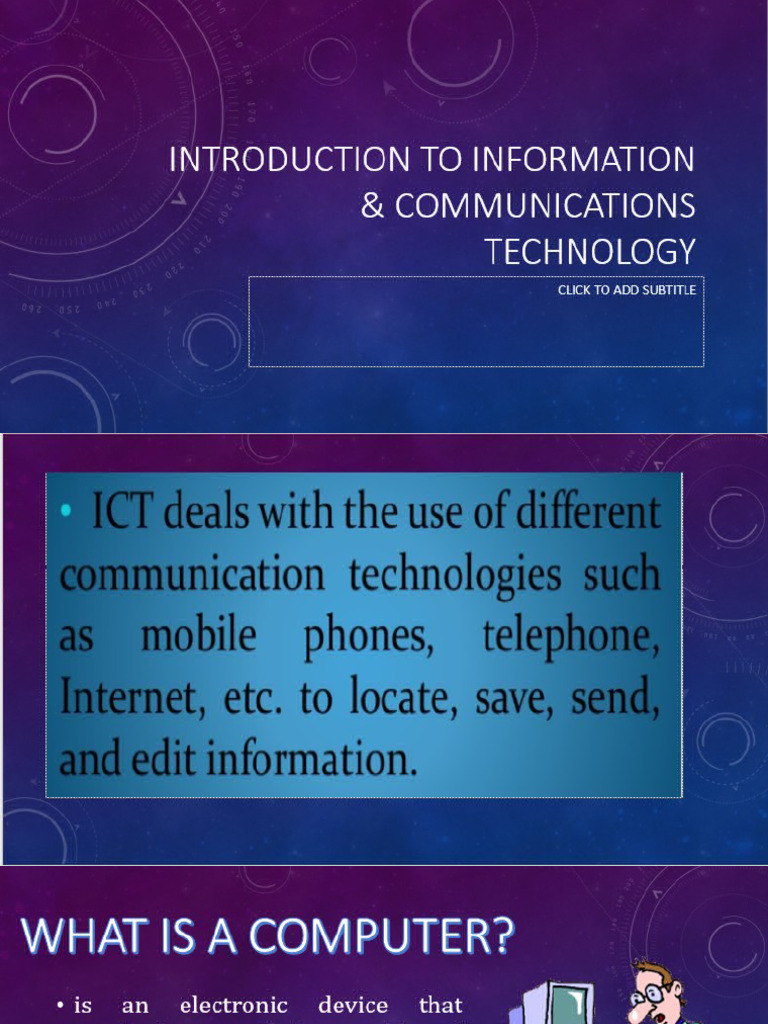 Lesson 1 - Introduction To ICT | PDF