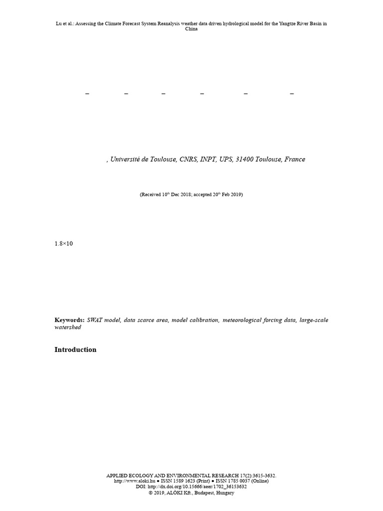 Assessing The Climate Forecast System Reanalysis Weather Data Driven ...