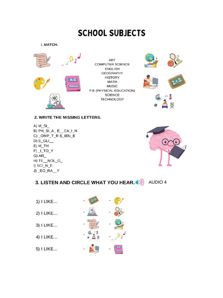 Unit 1 - School Objects | PDF