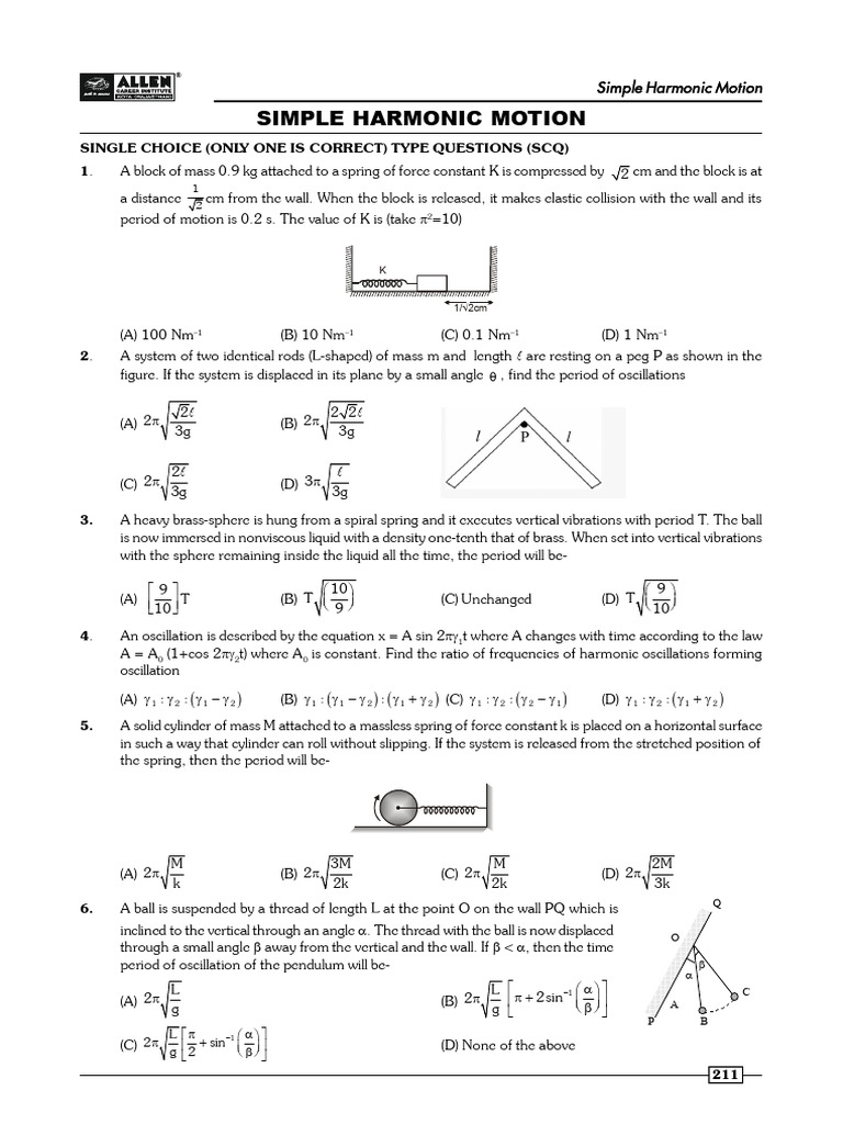 16-Simple Harmonic Motion | PDF