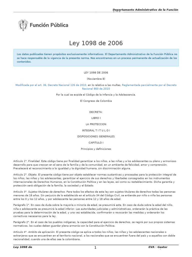 Ley_1098_de_2006 | PDF