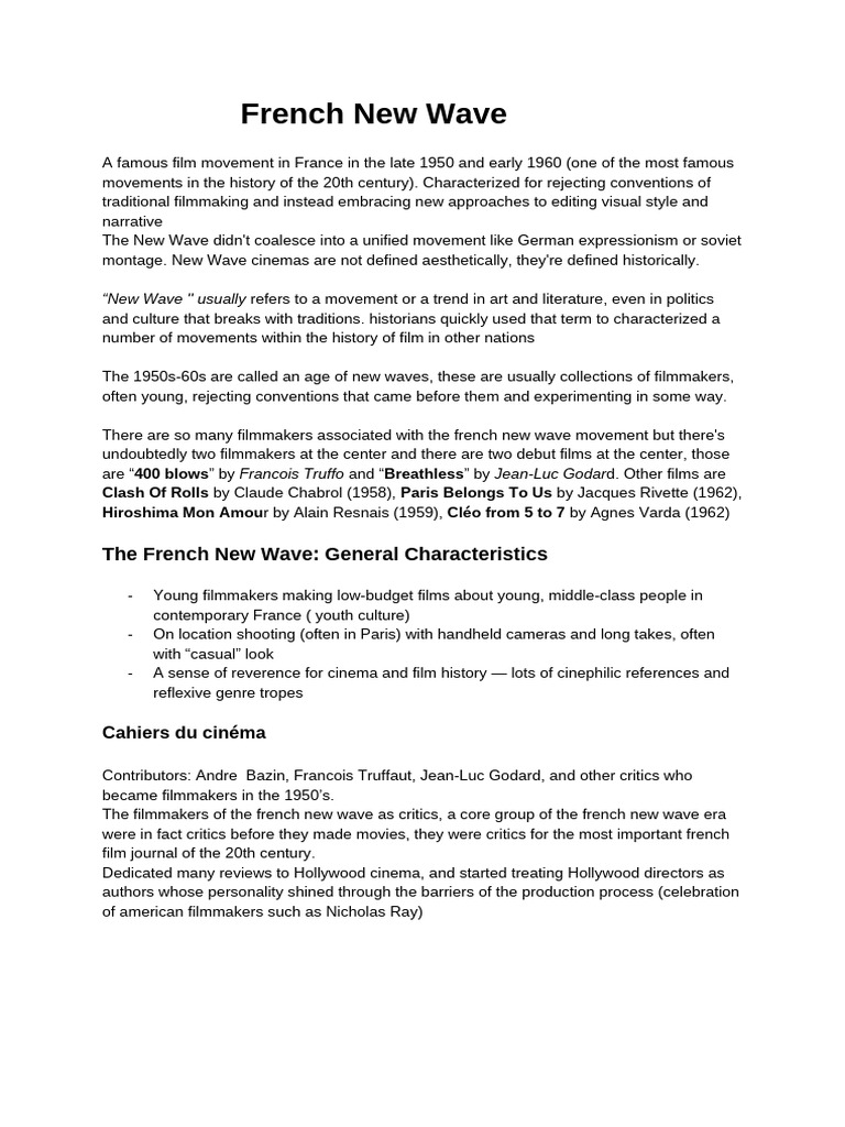 French New Wave | PDF