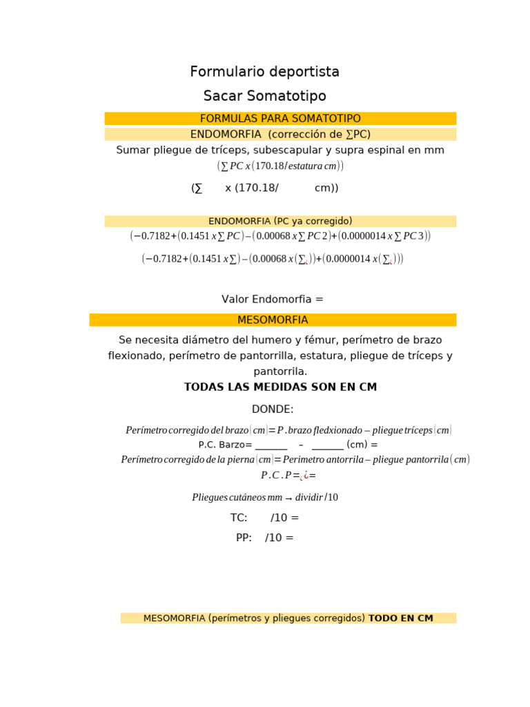 Formulario Deportista (Autoguardado) | PDF | Anatomía humana ...