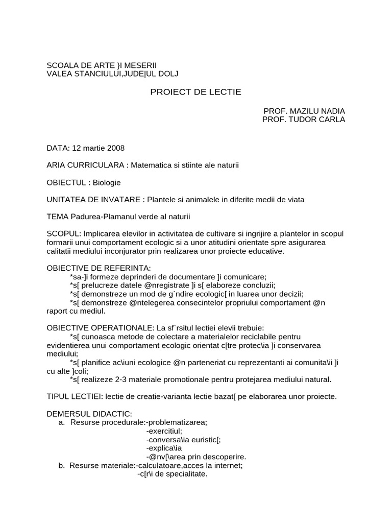 Mazilu Nadia & Tudor CarlaPLANTELE SI ANIMALELE IN DIFERITE MEDII DE ...