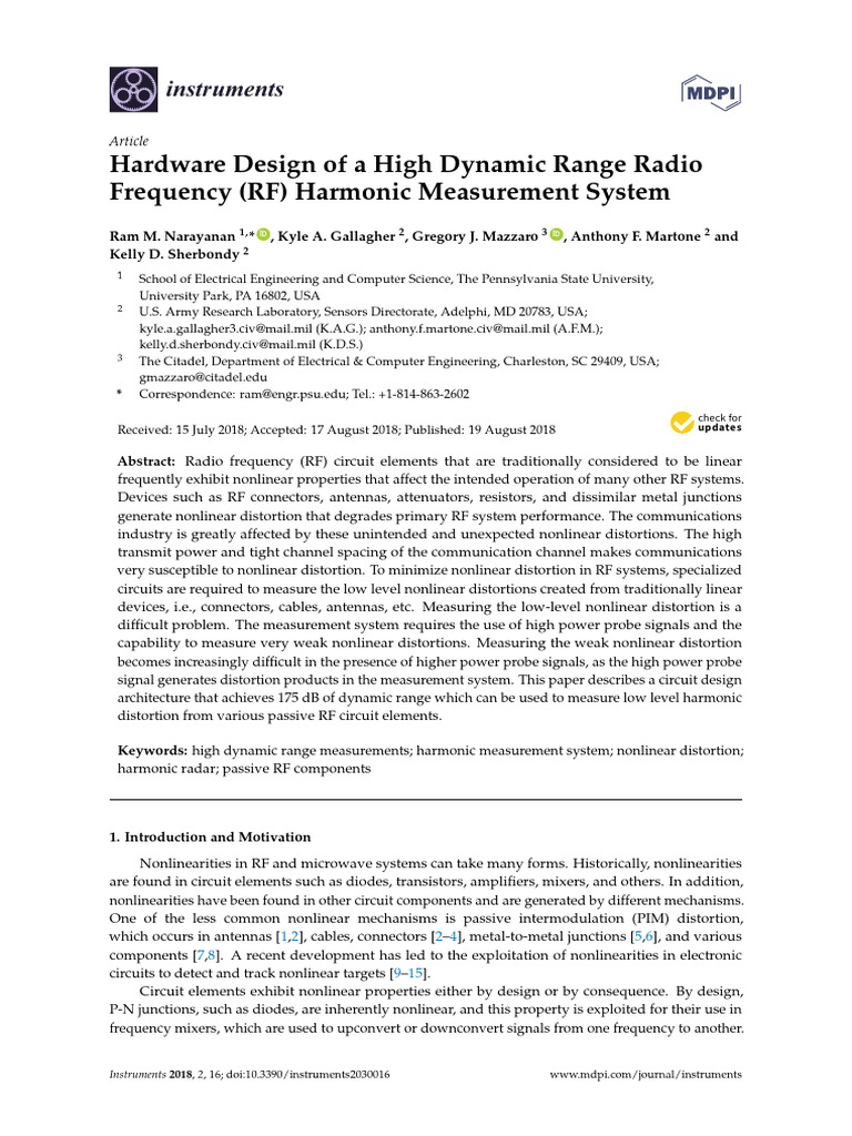 Hardware Design of a High Dynamic Range Radio | PDF