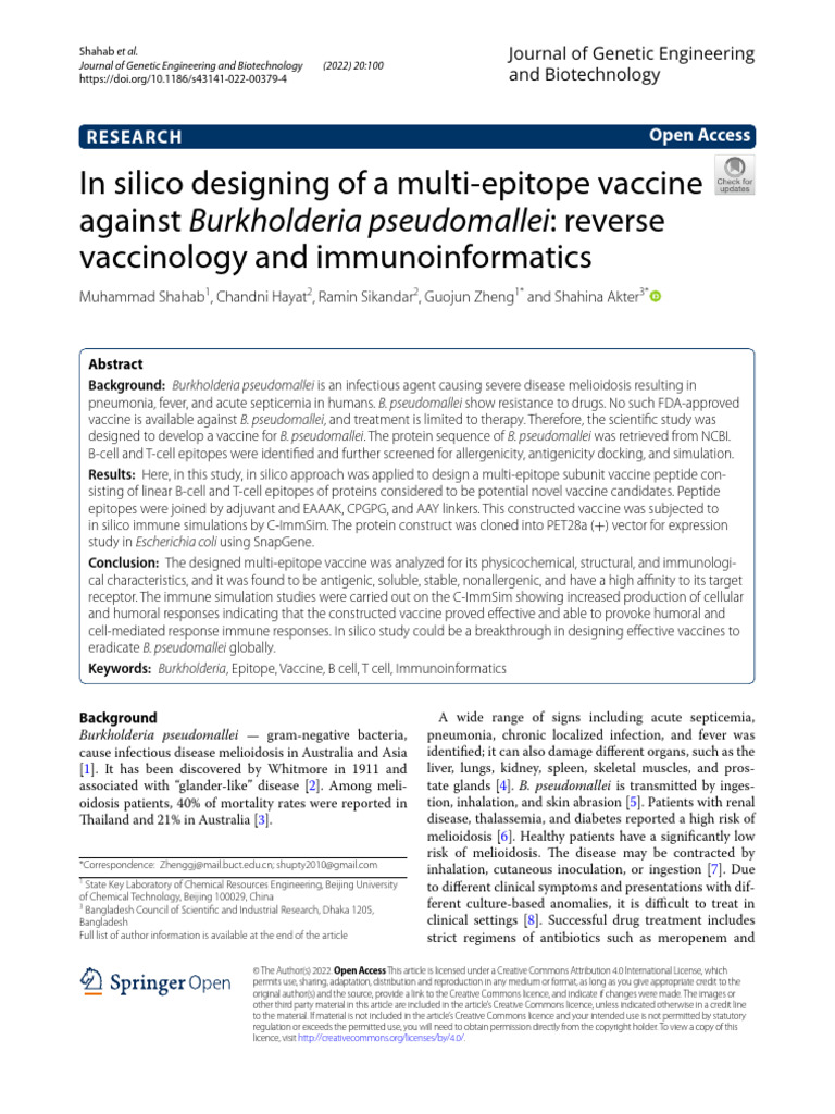 Burkholderia Pseudomallei | PDF