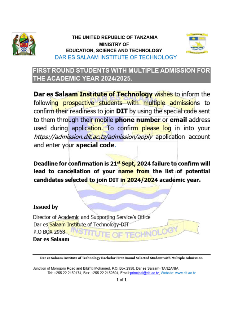 Dit Multiple Selection | PDF