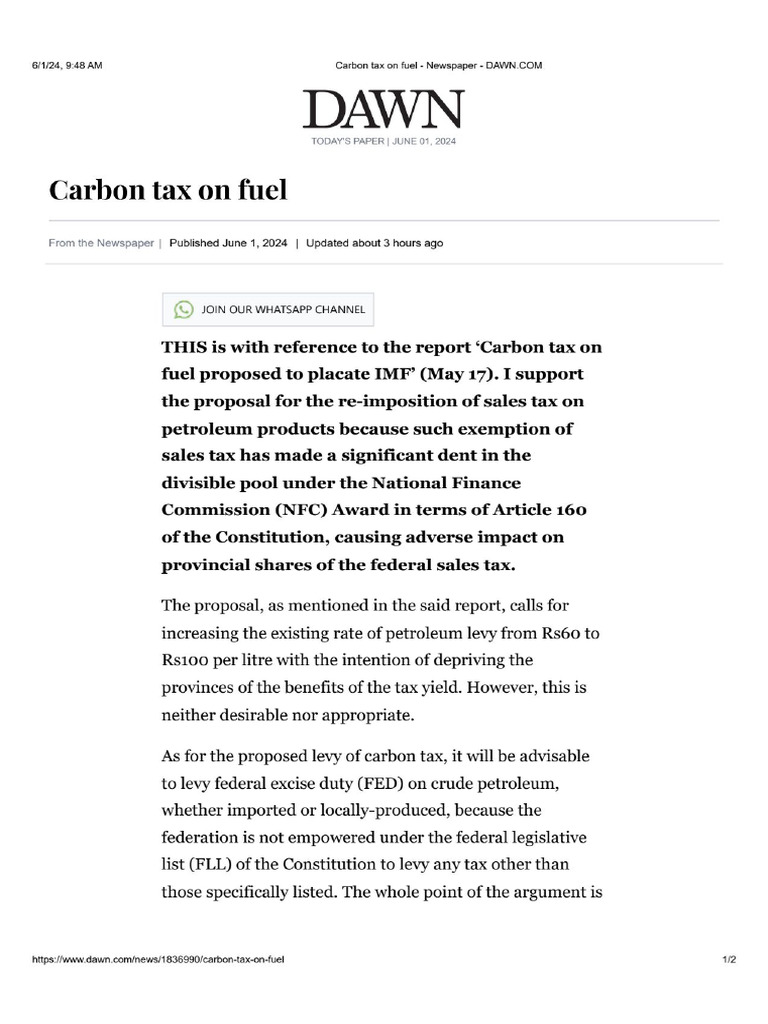 Letters in DAWN Newspaper | PDF