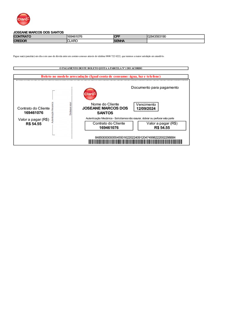 Boleto - Claro - 29039133111092024 105259 PDF | PDF