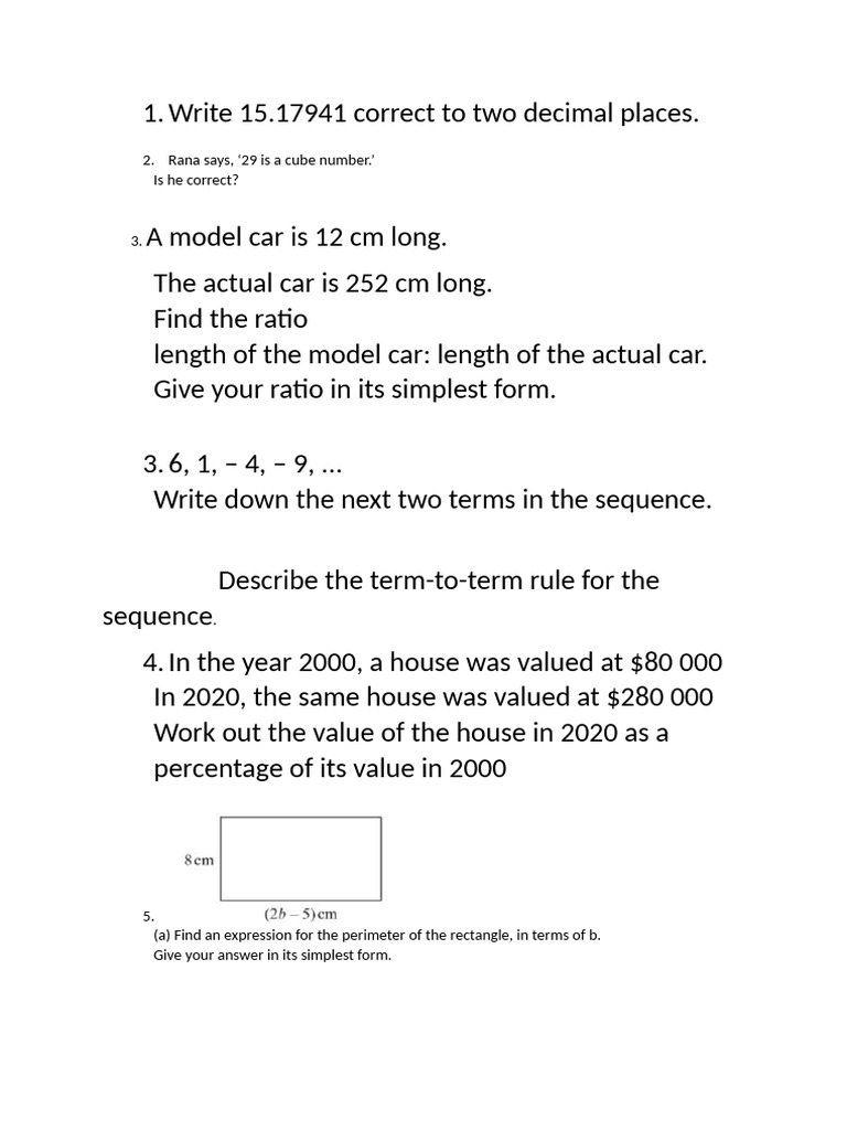 Grade 7 Term 1 Revision | PDF