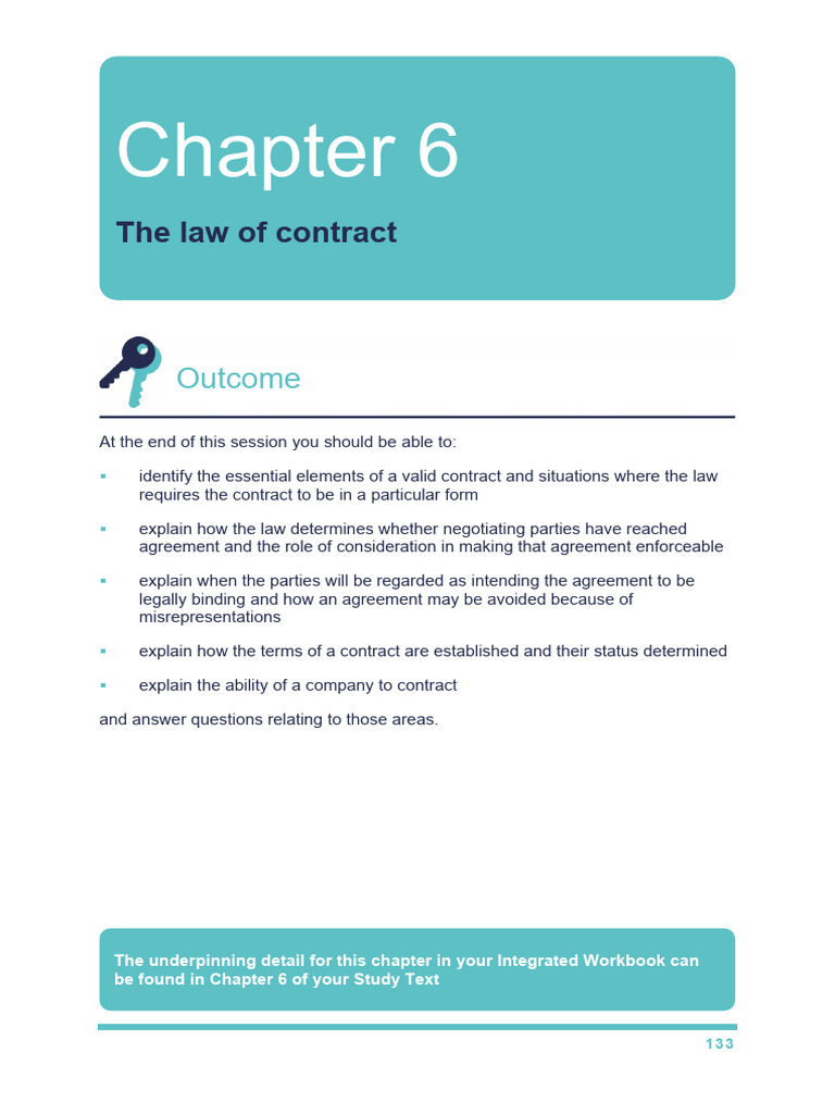 IWB Chapter 6 - The law of contract | PDF