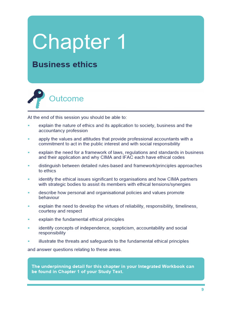IWB Chapter 1 - Business Ethics | PDF
