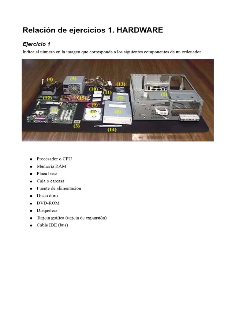 Ejercicios Hardware | PDF