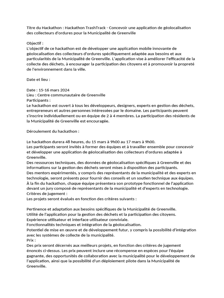 Hackathon - 2024 | PDF