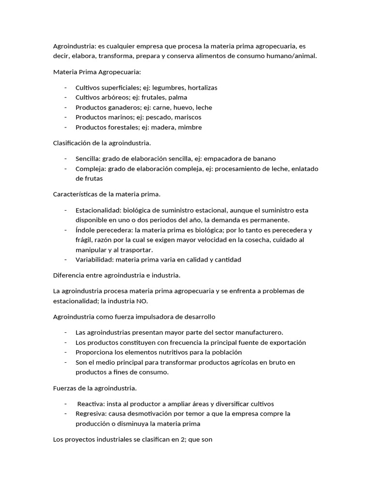 1p agroindustrias | PDF