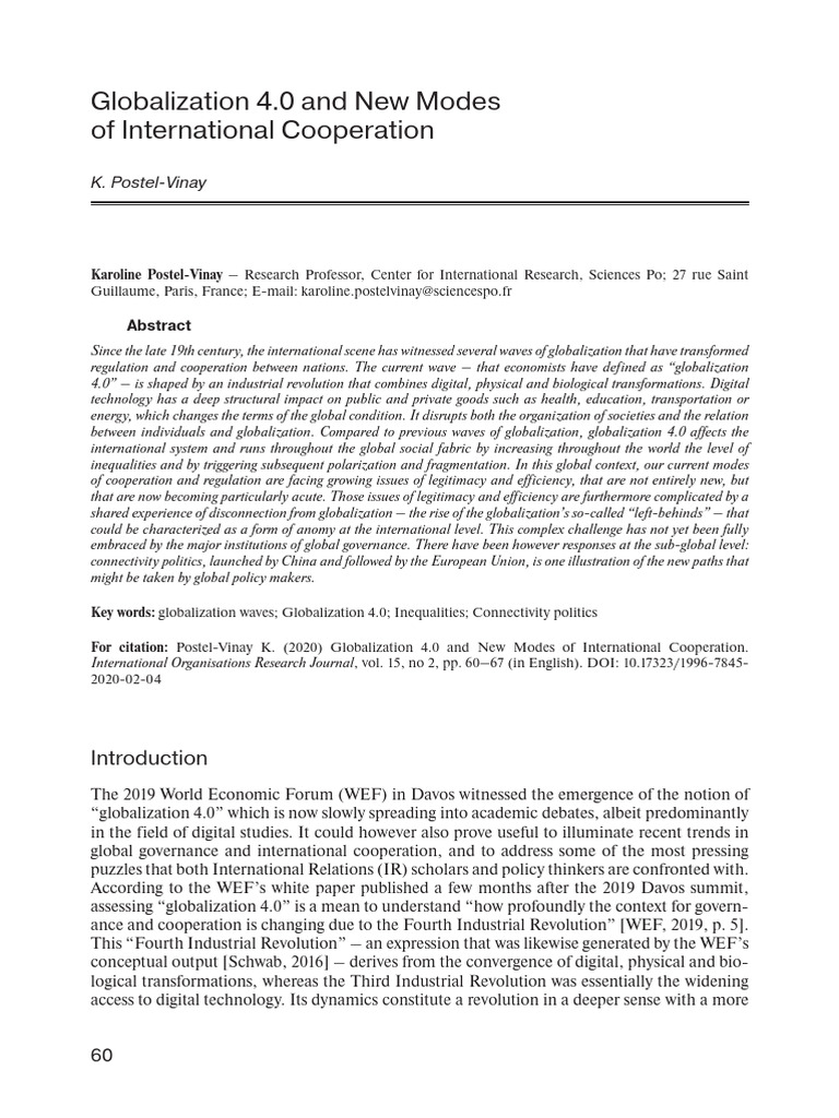 Globalization 4.O | PDF