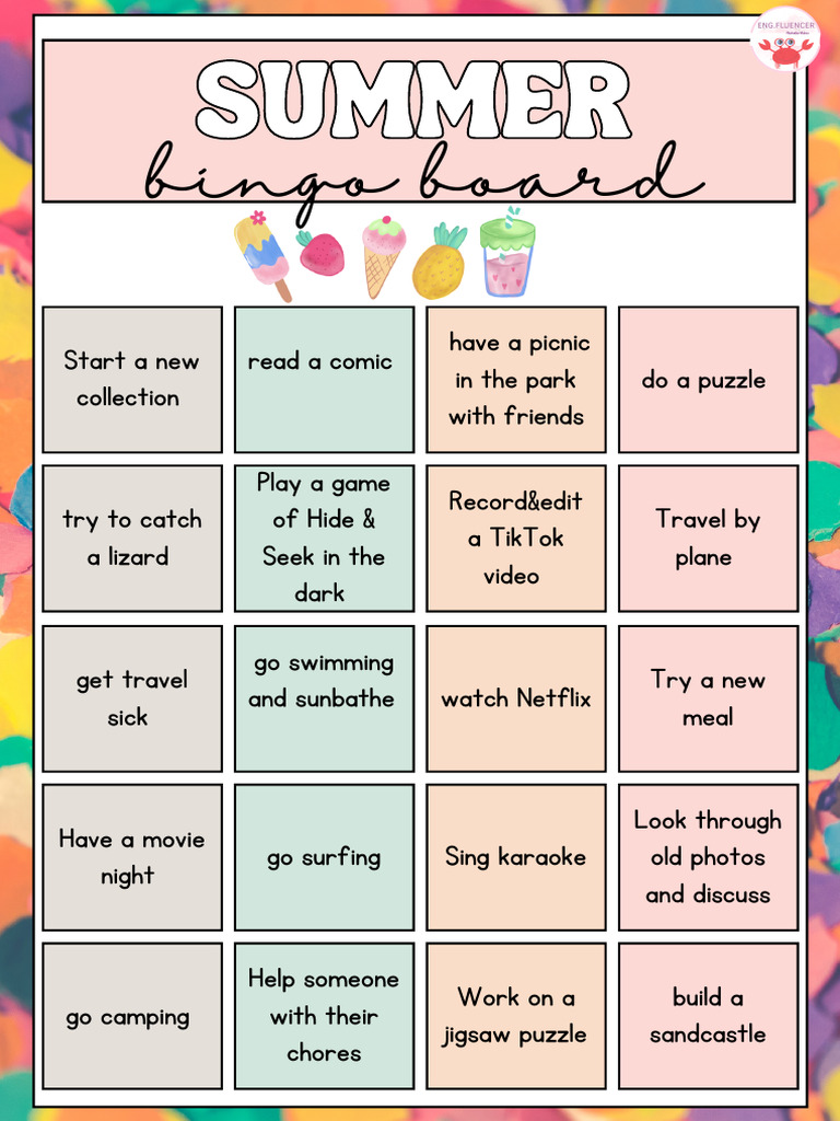 Summer Bingo Board | PDF