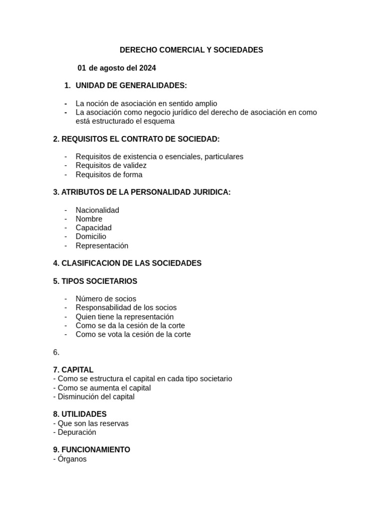 Derecho Comercial y Sociedades | PDF | Sociedad de responsabilidad limitada | Bienes (Ley)