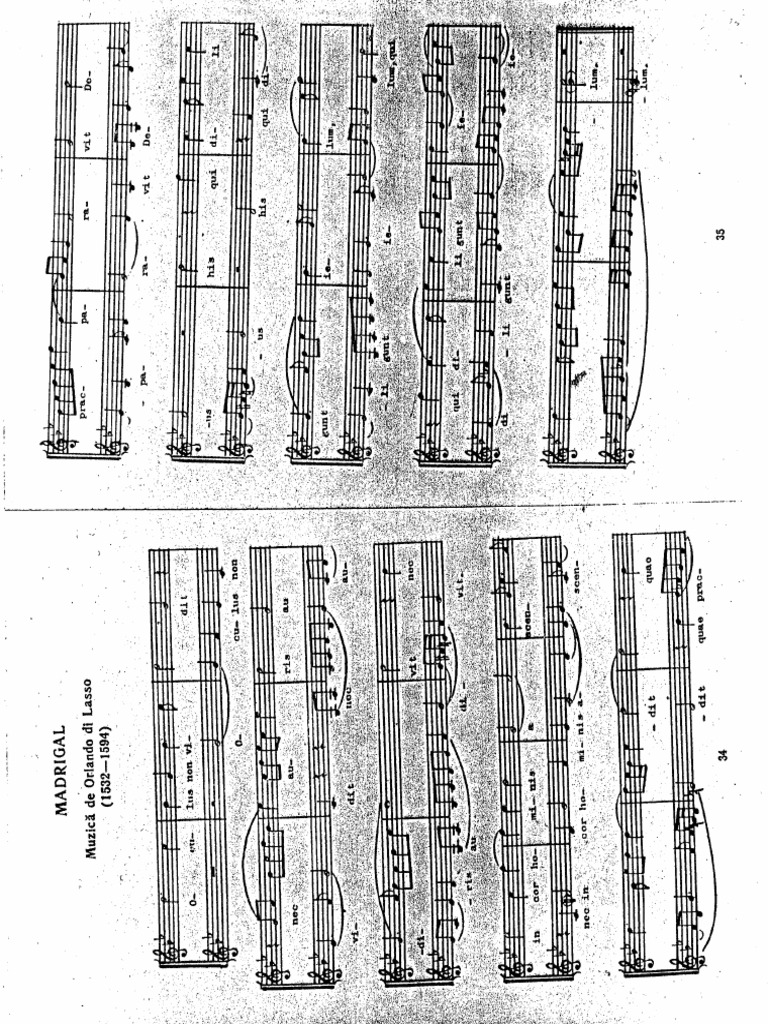 Madrigal - Orlando Di Lasso | PDF