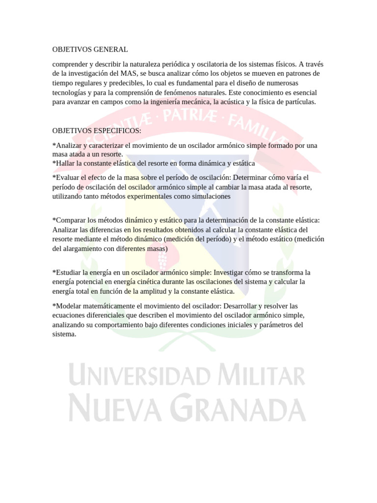 Estudio del Movimiento Armónico Simple | PDF | Oscilación | Elasticidad (Física)