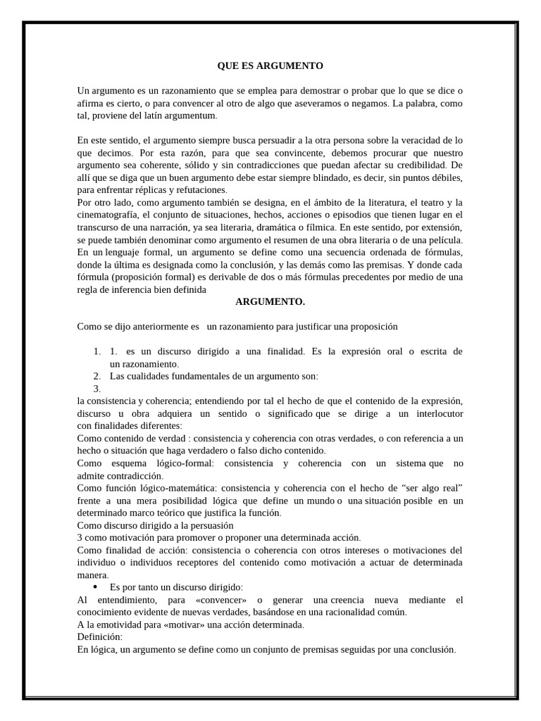 El Argumento | PDF