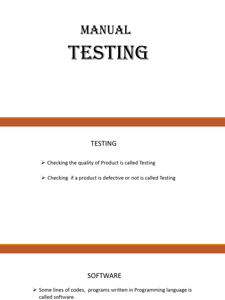 Manual Testing Notes | PDF