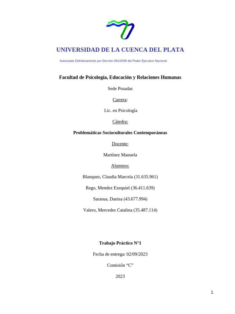 TP2 - PSCC - Blanquez, Claudia - Rego, Ezequiel - Sarasua, Danisa - Valero, Catalina. | PDF