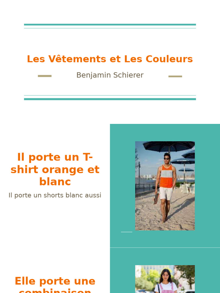 Les Vêtements Et Les Couleurs | PDF