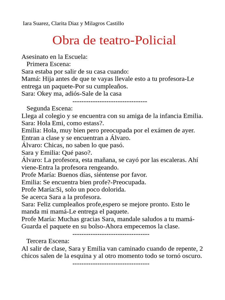 Obra de Teatro | PDF