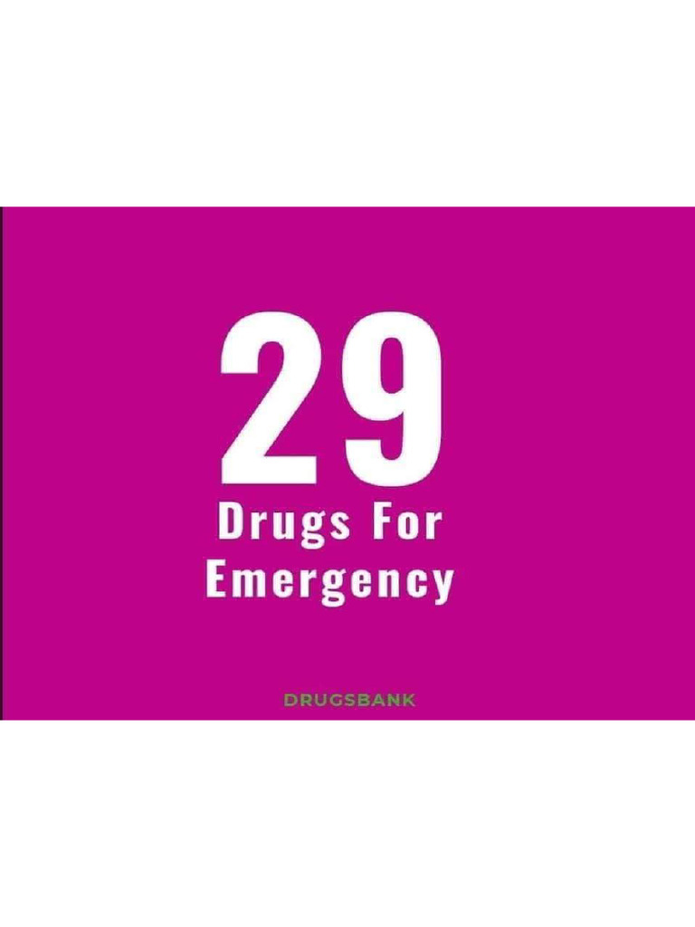 29 Emergency Drugs | PDF