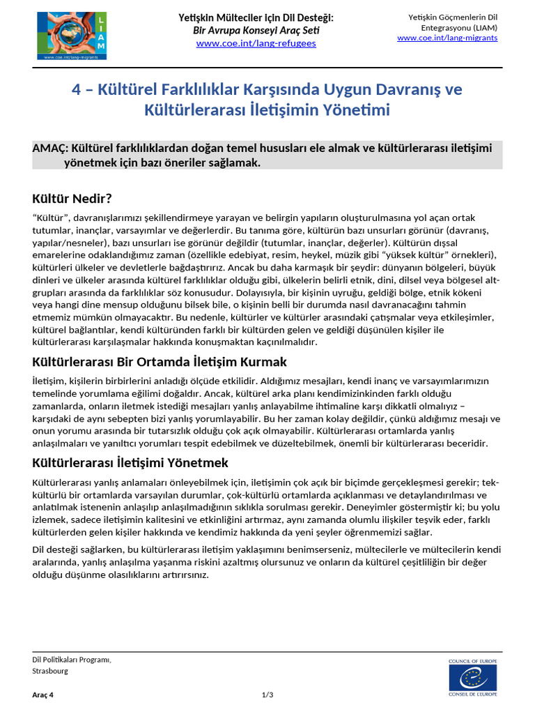 4-TR Responding Appropriately To Cultural Difference and Managing ...