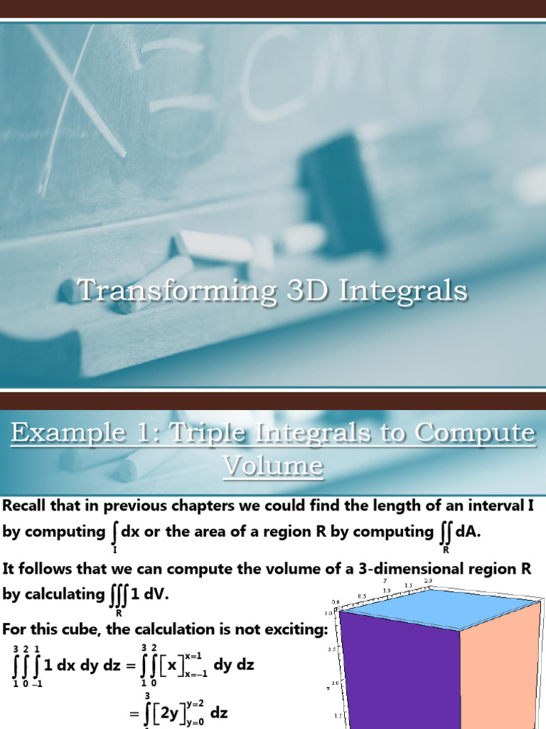 Lesson10 Transforming3DIntegrals Notes | PDF