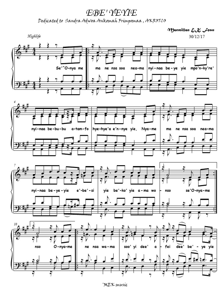 Ebe Ye yie-MEK | PDF