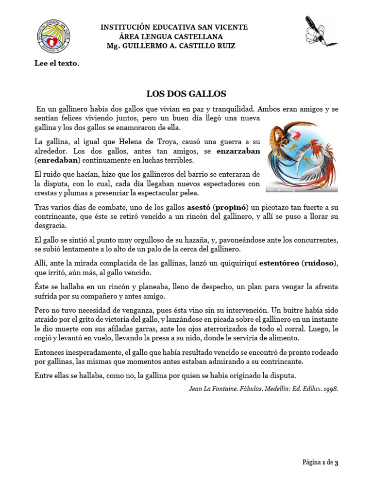 Los dos gallos | PDF