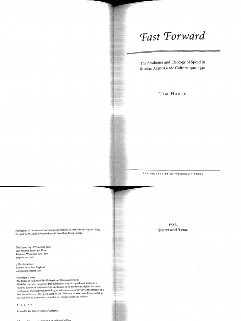 Fast Forward The Aesthetics and Ideology of Speed in Russian Avant ...