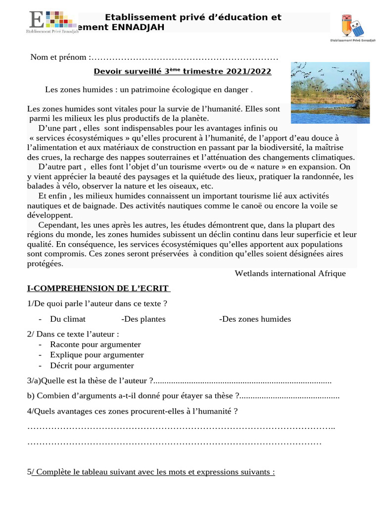 Devoir Trim 3 4am | PDF