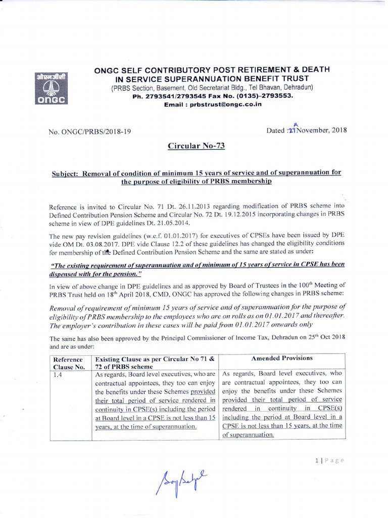 PR Bs Circular 73 | PDF