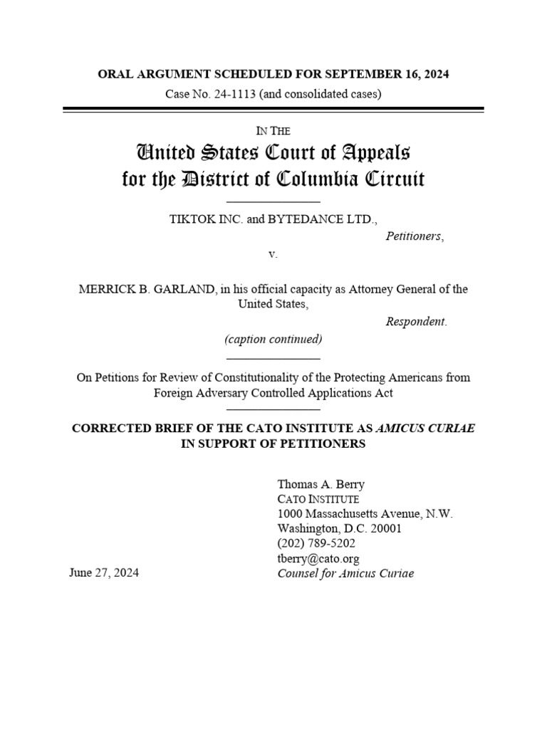 Amicus Brief Cato Institute | PDF