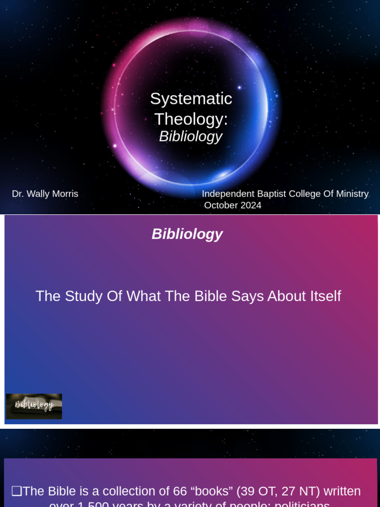 Bibliology - Basics | PDF